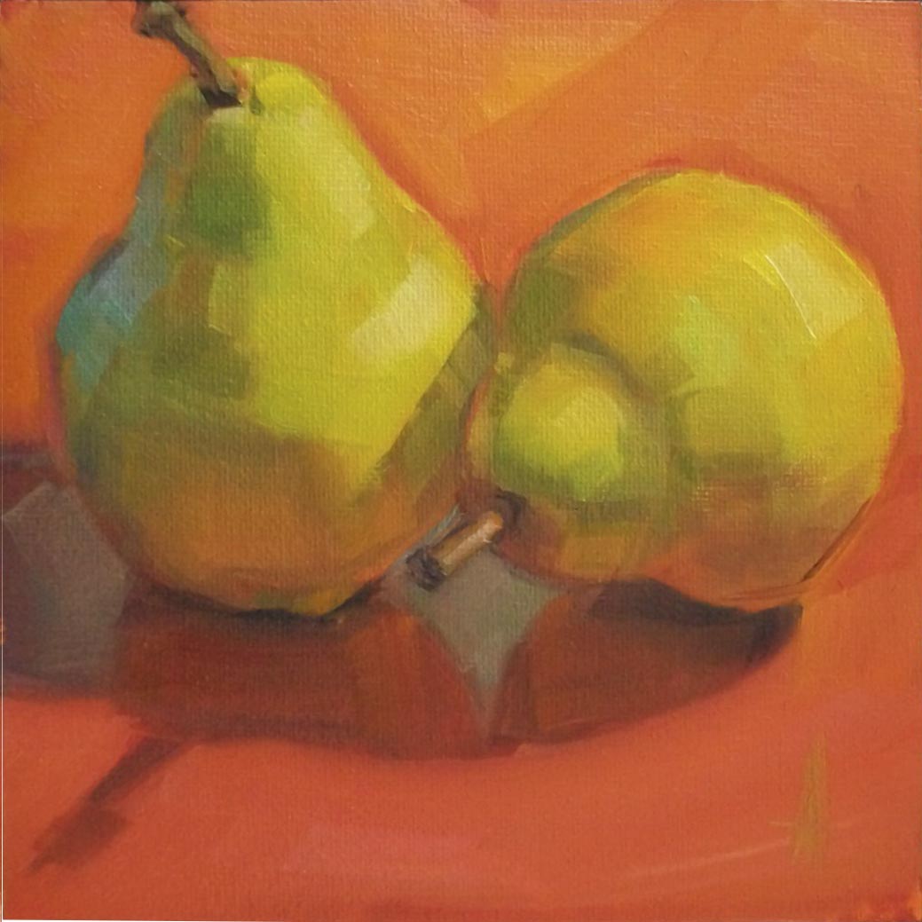 Alice Andreini's (almost) Daily Paintings: # 258: Contented Pears
