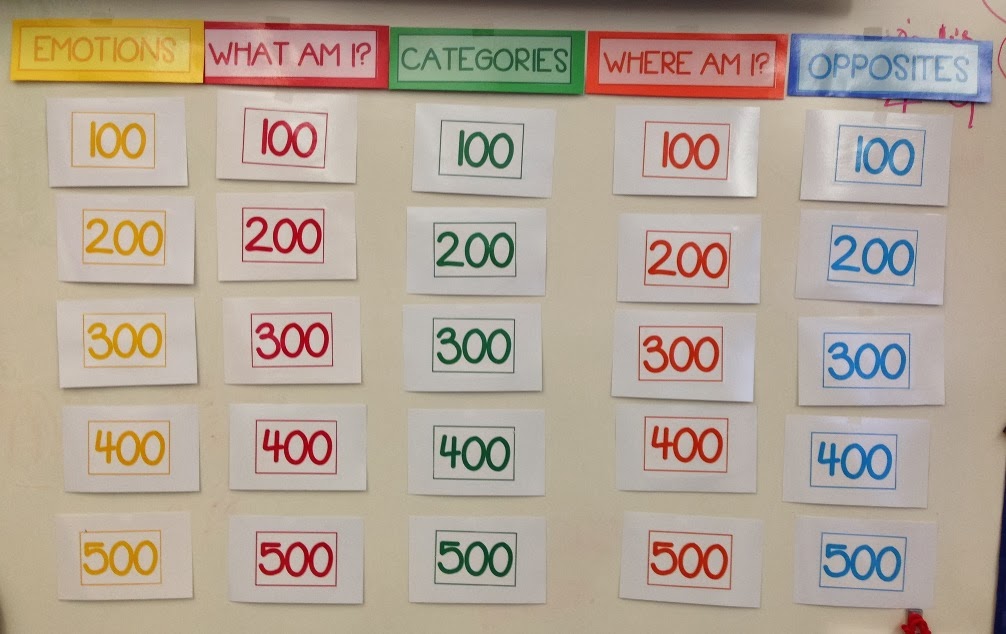 The 8th Word Wonder! Speech & Language Therapy Blog: Speech Jeopardy