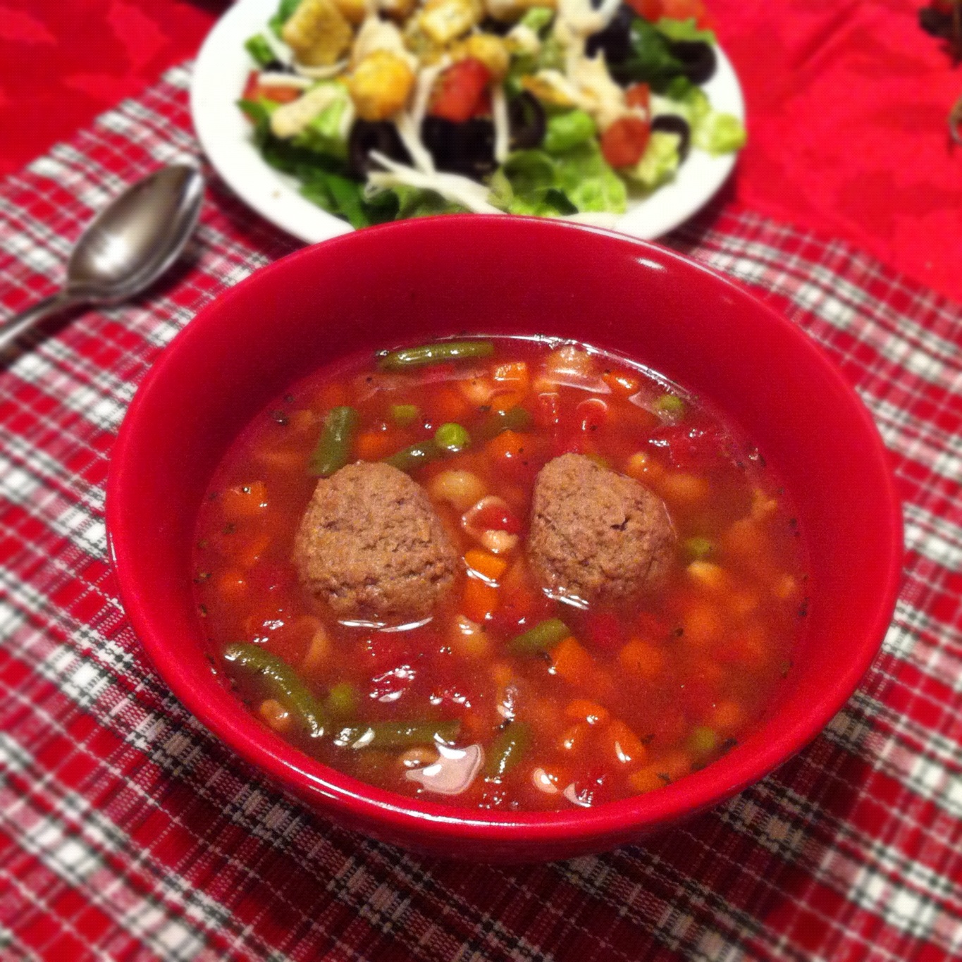 Melissa's Attic: Meatball and Vegetable Soup with Pasta