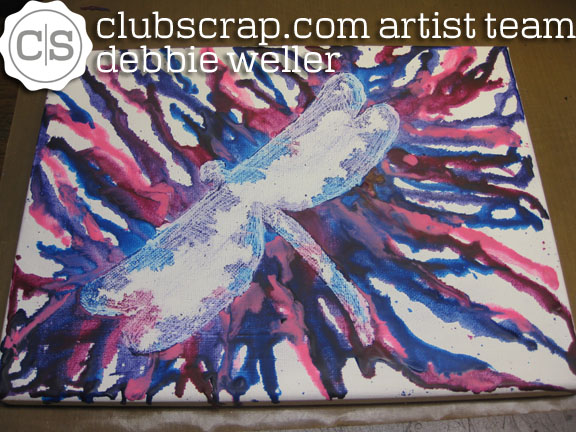 DebDuzScrappin: Dragonfly Melted Crayon art