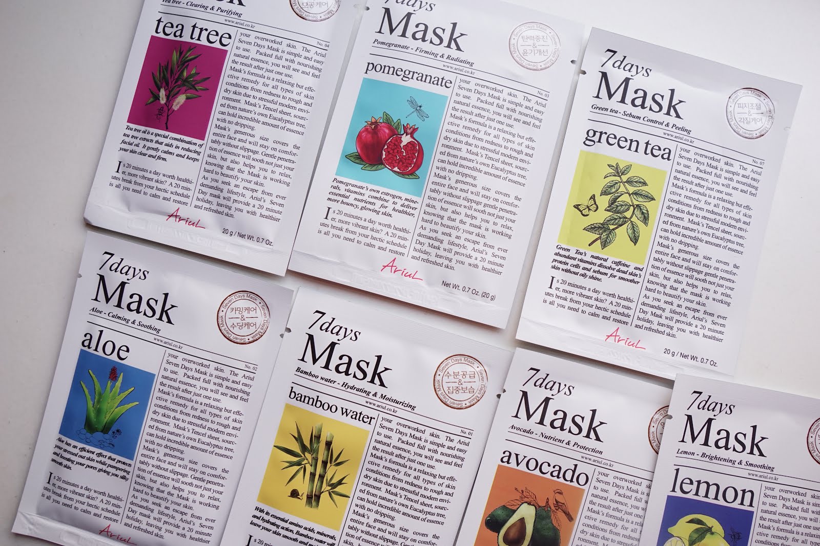 [Review]: Ariul 7 Days Masks - Stevie Wong