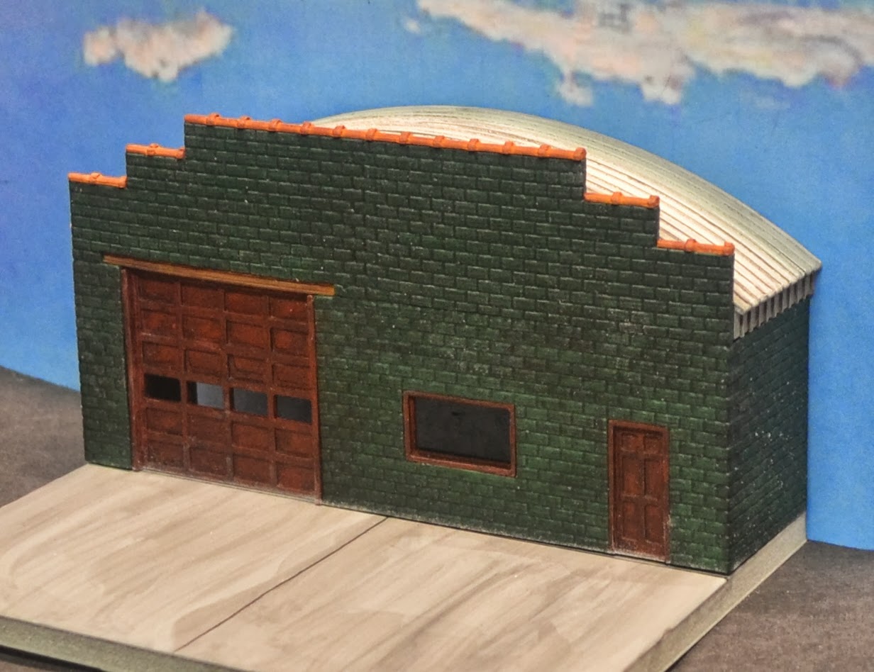 Nirvana Valley Model Railroad: Arch Roof Garage, low relief back drop ...