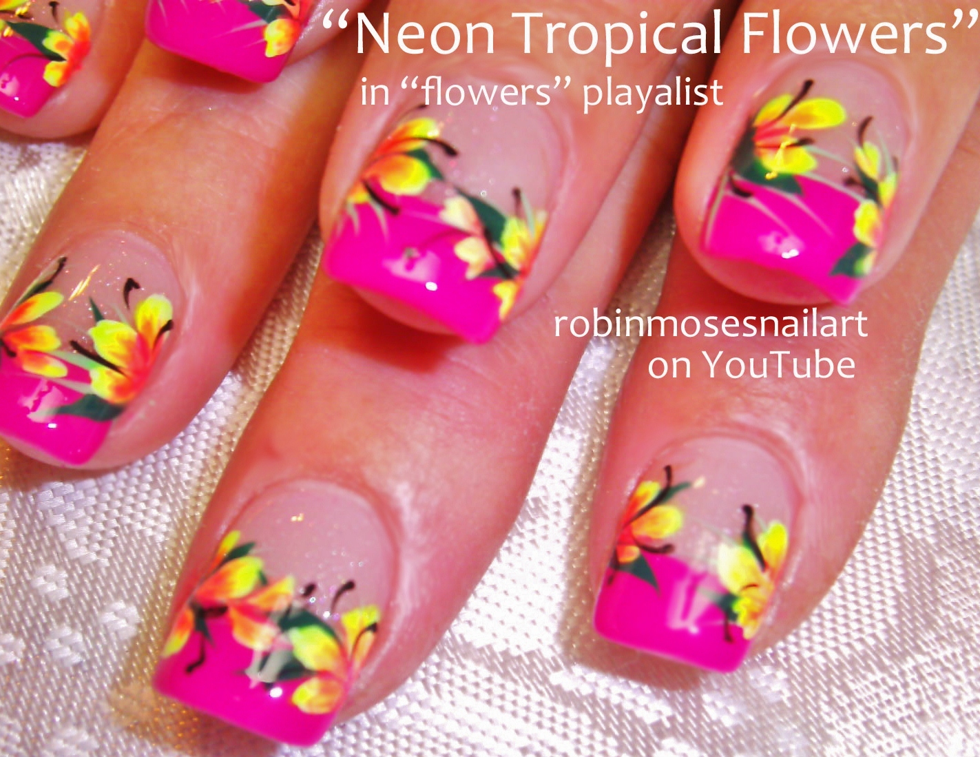 Tropical Abstract Nail Art