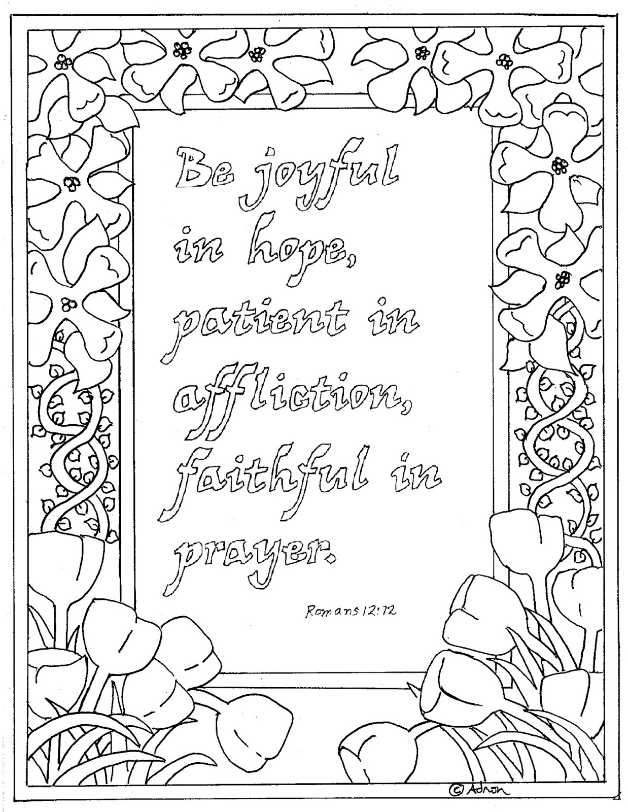 Romans Bible Verse Coloring Pages Sketch Coloring Page