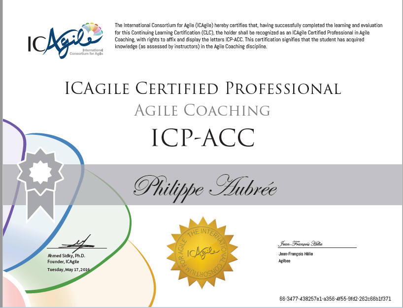 Quelques mots d'Agile: Un hochet de plus... (ICP-ACC)
