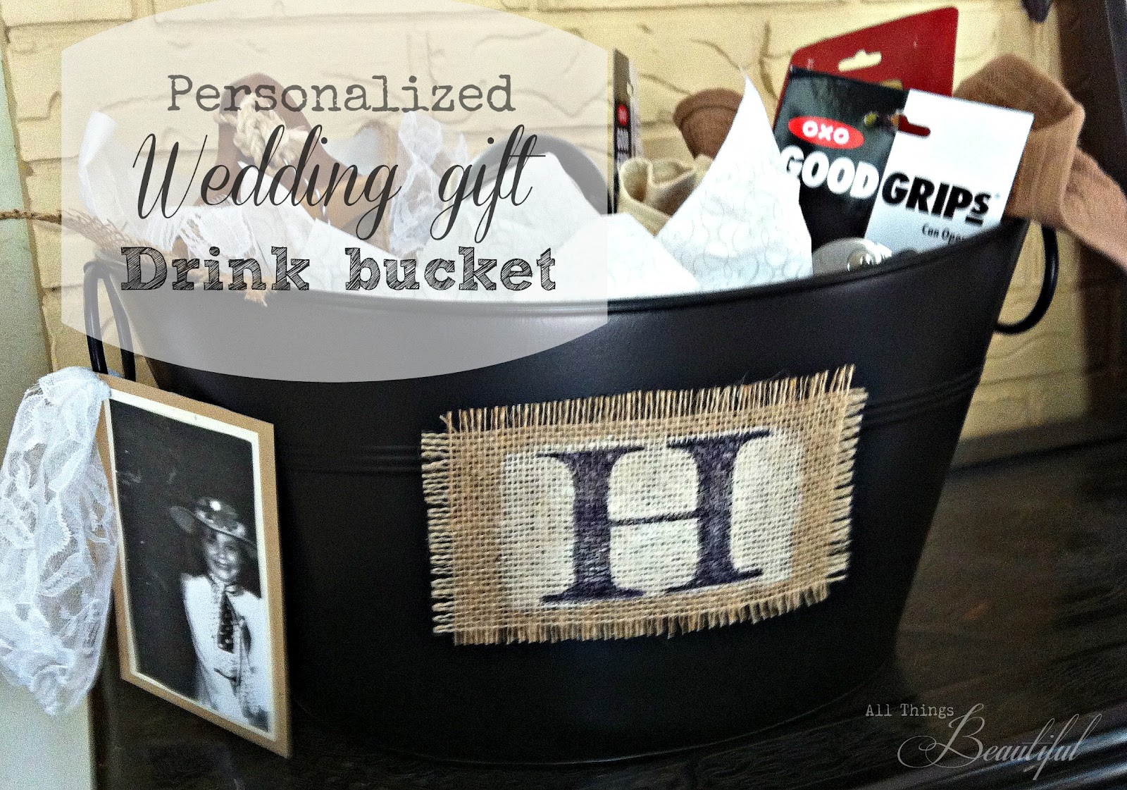 All Things Beautiful: Personalized Drink Bucket {Wedding Gift}