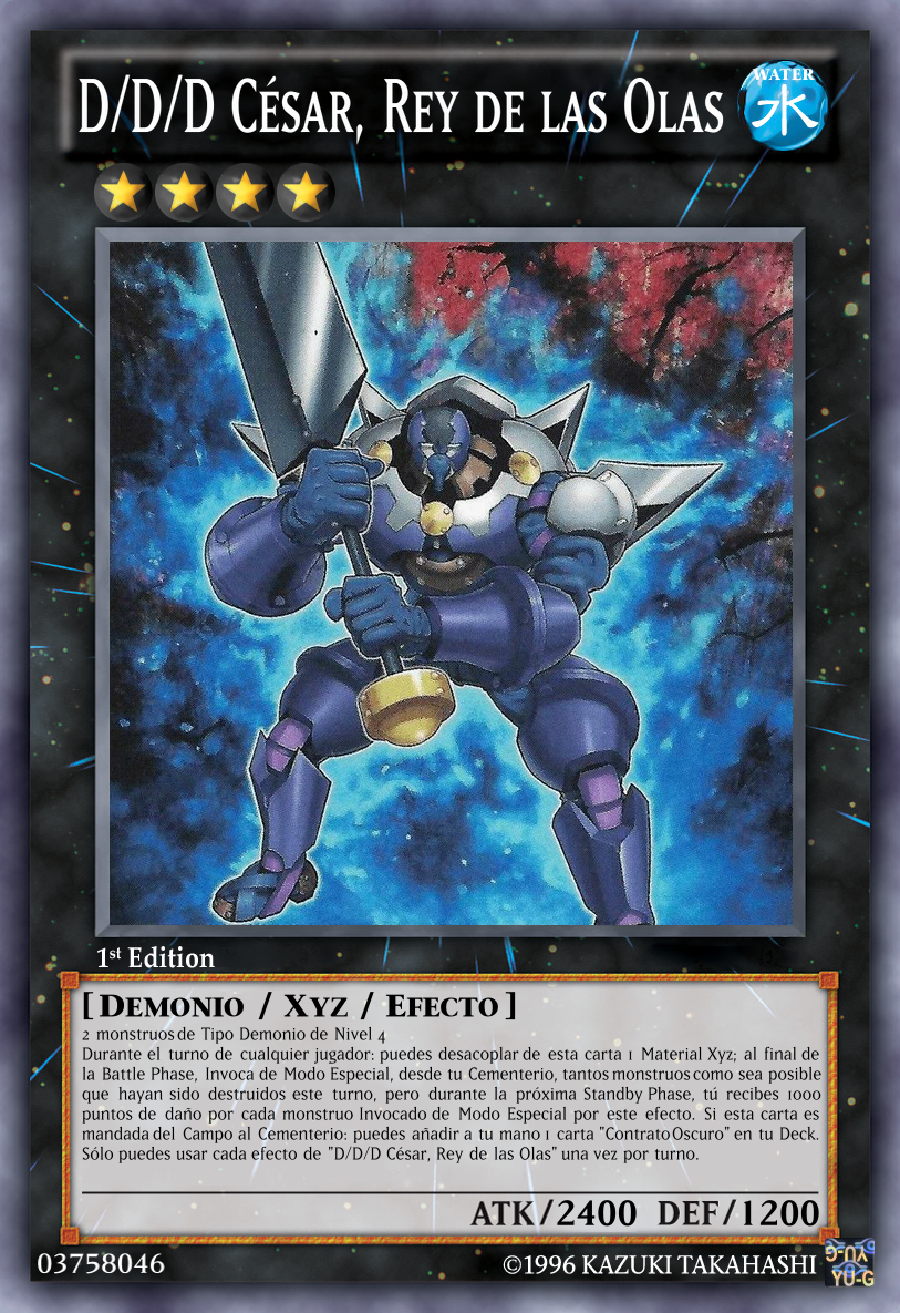Yu-Gi-Oh Cards: DDD César, Rey de las Olas