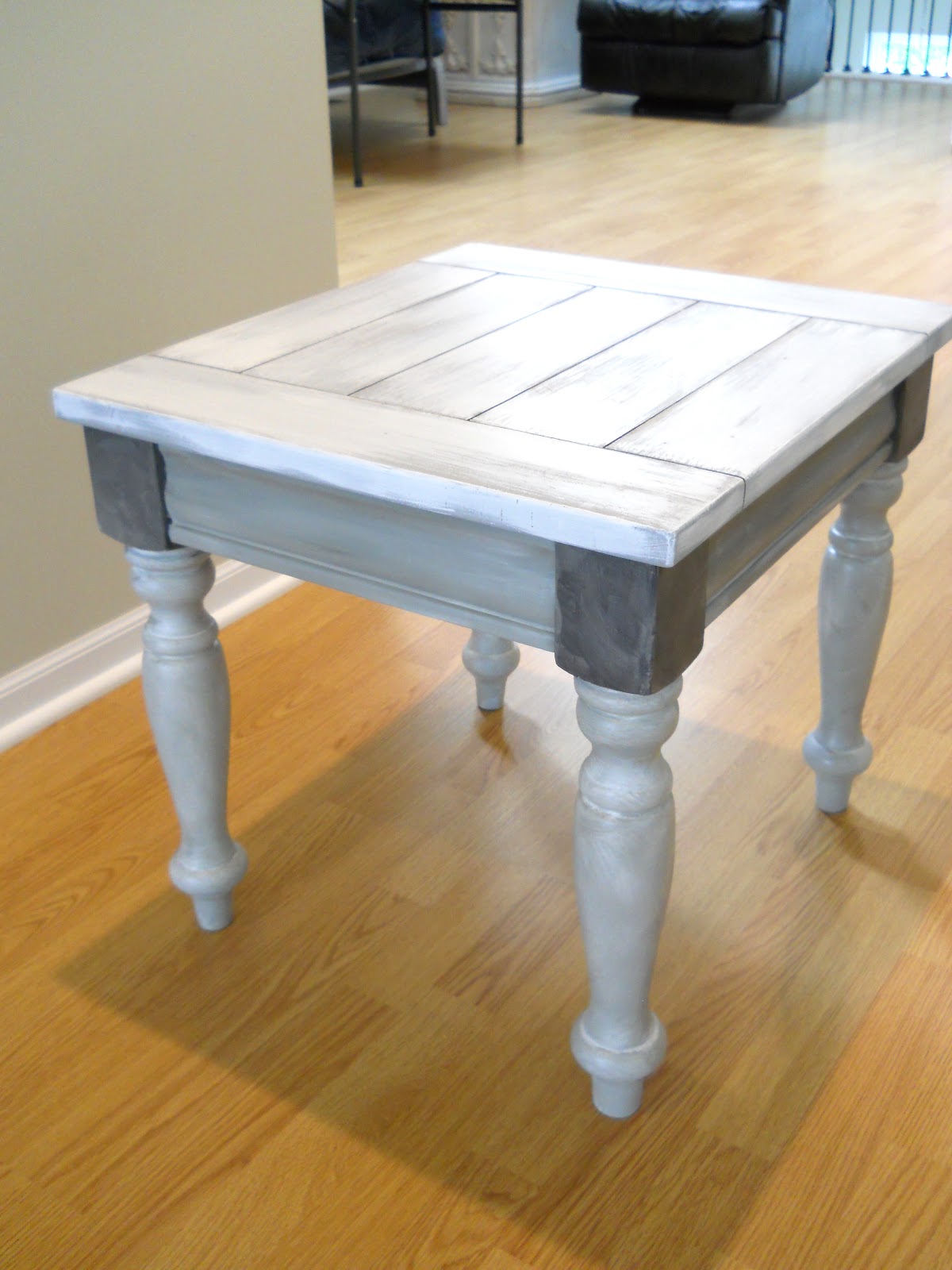 Lake Girl Paints: End Table Redo - Shades of Grey