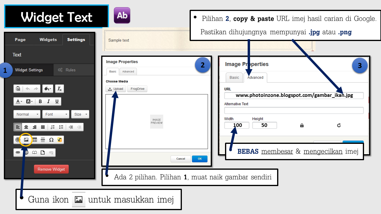 Widget Media VS Widget Text!