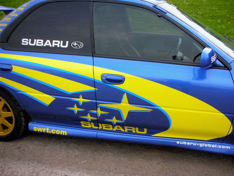 The Green I Signs Blog: Subaru Impreza Rally Car Graphics supplied ...