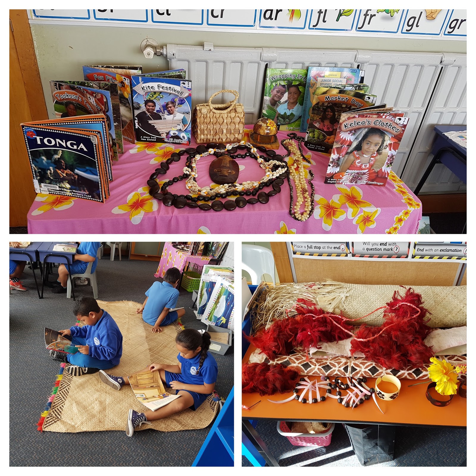 Room 6 with Mrs Raj @ Ruapotaka School: Samoan and Tongan Display