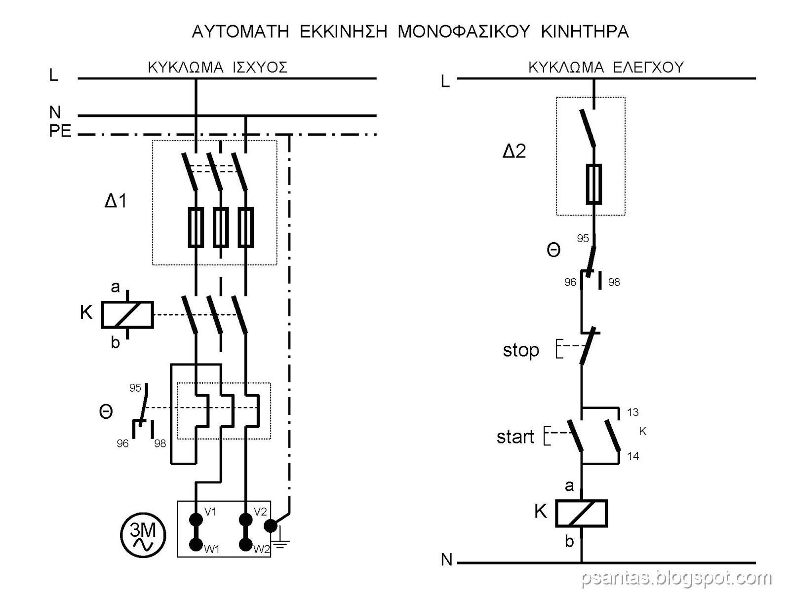 ΗΛΕΚΤΡΟΛΟΓΙΚΑ ΘΕΜΑΤΑ: ΕΚΚΙΝΗΣΗ ΜΟΝΟΦΑΣΙΚΟΥ ΚΙΝΗΤΗΡΑ