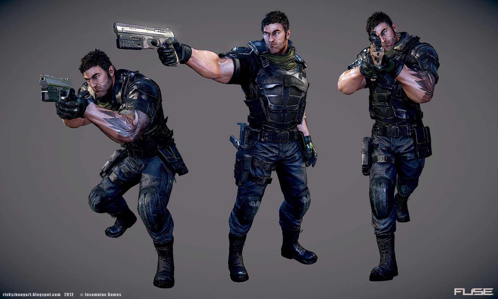 Ricky Zhang Art: Fuse (Overstrike) Character Assets 2011-2012
