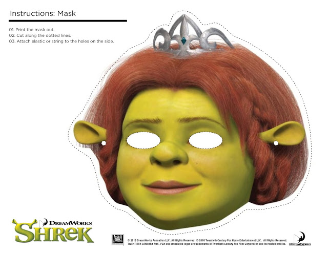 Artesanato Passo a Passo e Molde: Máscaras da Turma do Shrek