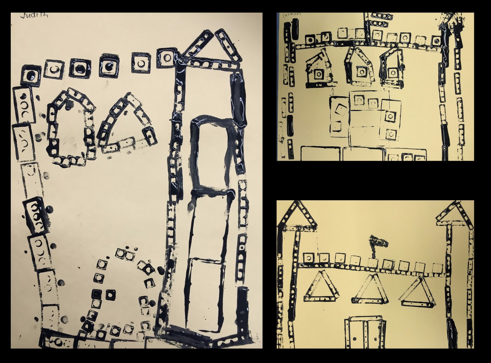 Organized Chaos: An Elementary School Art Room: Lego Castle Printmaking!