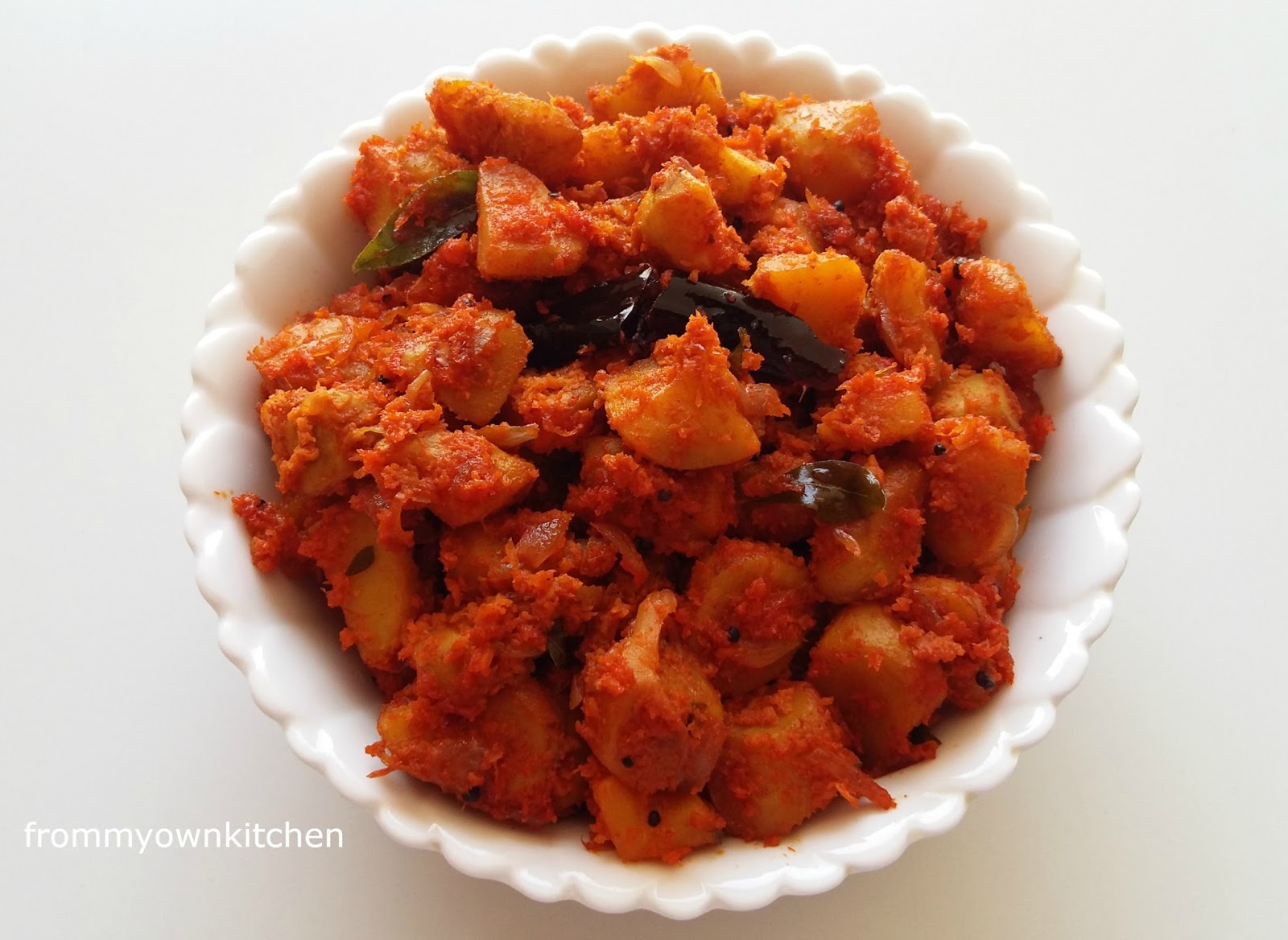 From My Own Kitchen: Koorka Thoran/Chinese Potato Stir Fry