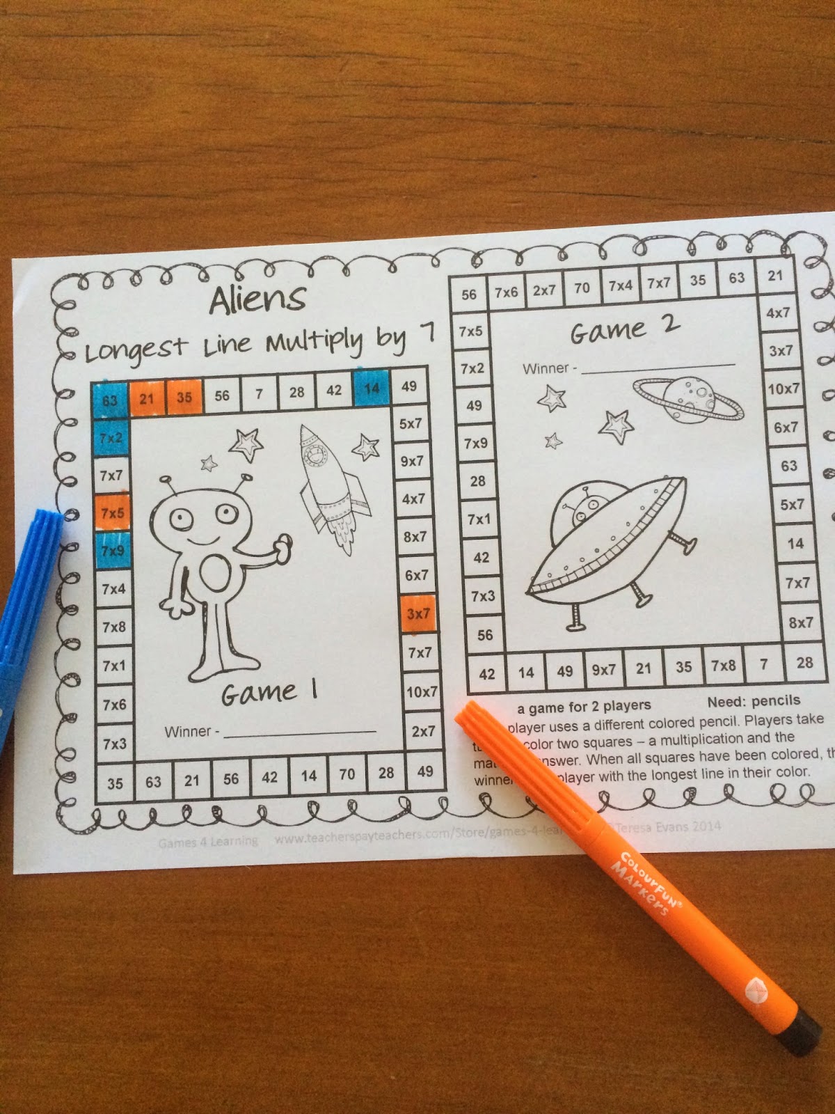 Fun Games 4 Learning: More NO PREP Math Games Freebies