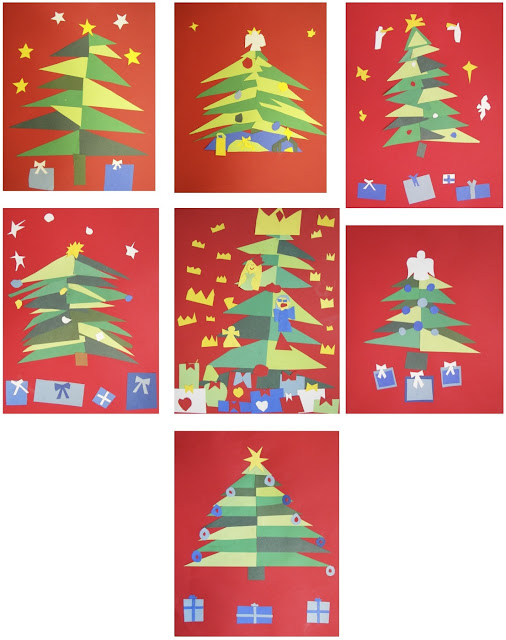 The Rolling Artroom: Matisse Christmas Trees 4th-6th Grade