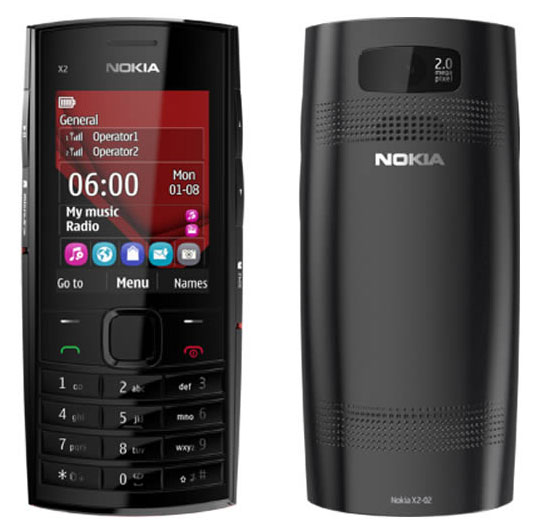 ข้อมูลโทรศัพท์มือถือโนเกีย: มือถือโนเกีย X2-02 - Nokia X2-02