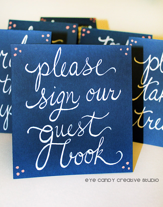 Eye Candy Creative Studio: LETTERING :: Wedding Signage