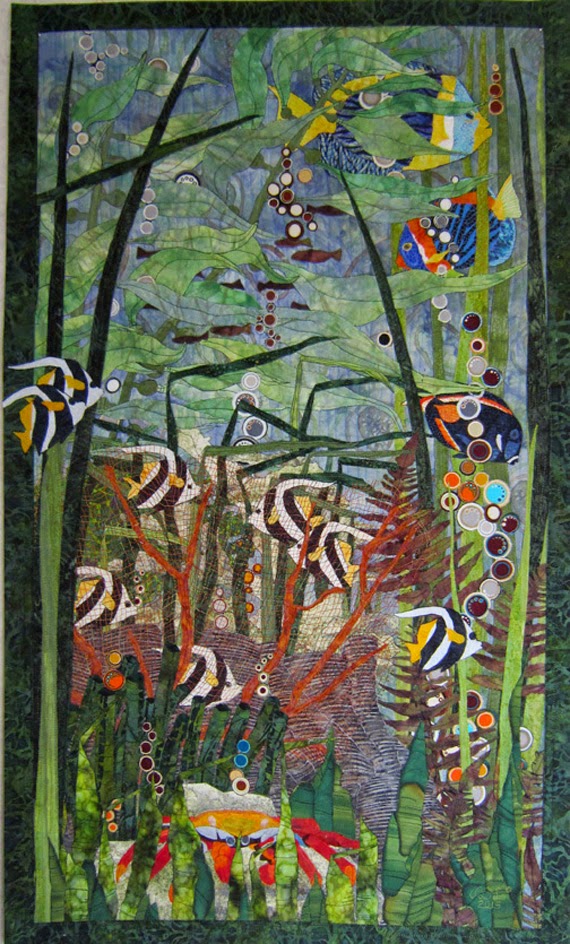 Barbara Strobel Lardon Art quilts: UNDER THE SEA
