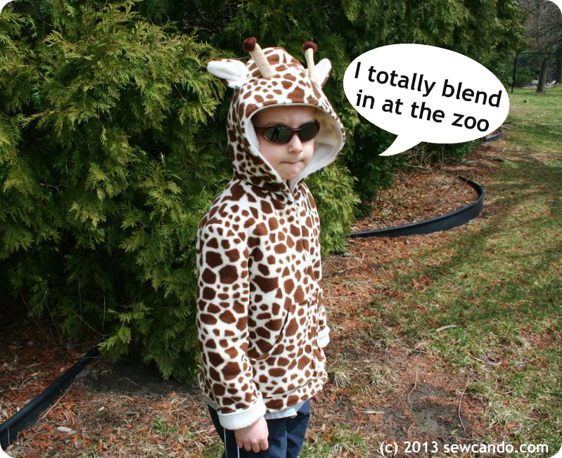 Sew Can Do: Just A Giraffe Fleece Coat + Costume In One!