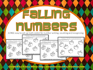Freebielicious: Fall Number Sense Math Center Freebie