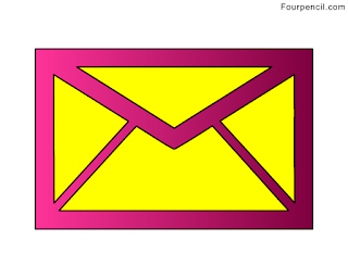FourPencil: How to draw a Envelope for kids - step by step