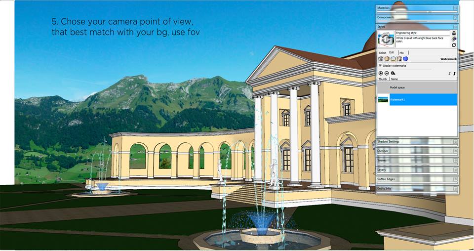 SKETCHUP TEXTURE: TESTING VRAY RENDER USING SU WATERMARK