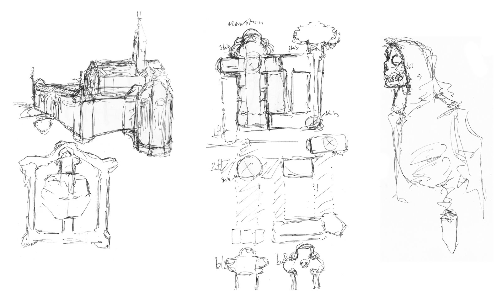 The Art of Phil Lang: Monastery doodles 2