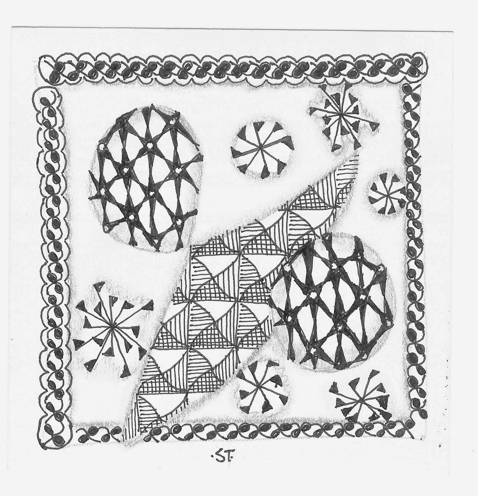 Tickled To Tangle: "It's a String Thing" #60 Tiles