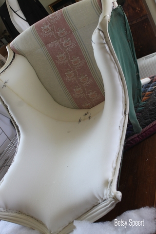 Betsy Speert's Blog: Upholstering the Inside Back of an Arm Chair