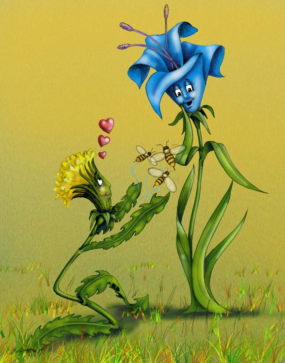 Notre club de dessin: Fleur bleue