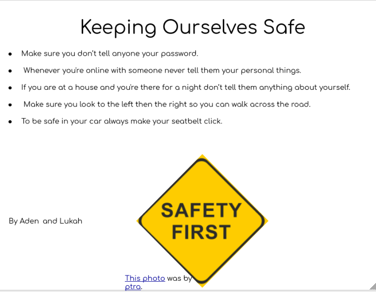 Aden : Keeping Ourselves Safe Poster.