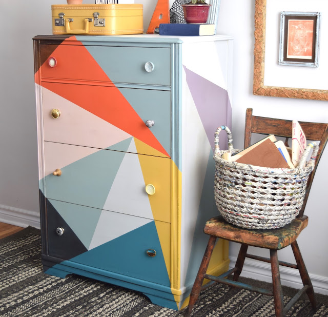 Poppyseed Creative Living: Colourful Tallboy Dresser