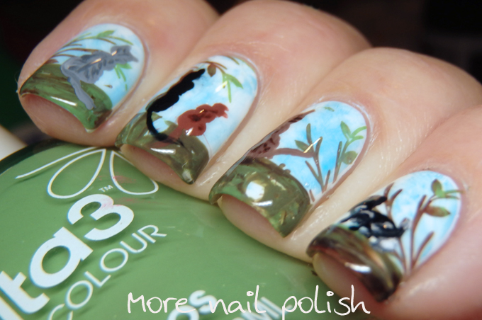 Slinky Malinki Cat Flaps for Digital Dozen does books ~ More Nail Polish