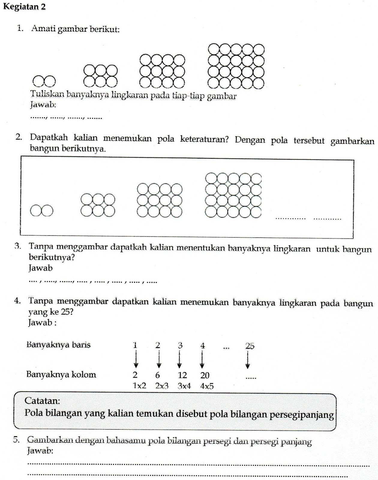 Sejernih Embun Pagi: Pola Bilangan (Kelas 8)