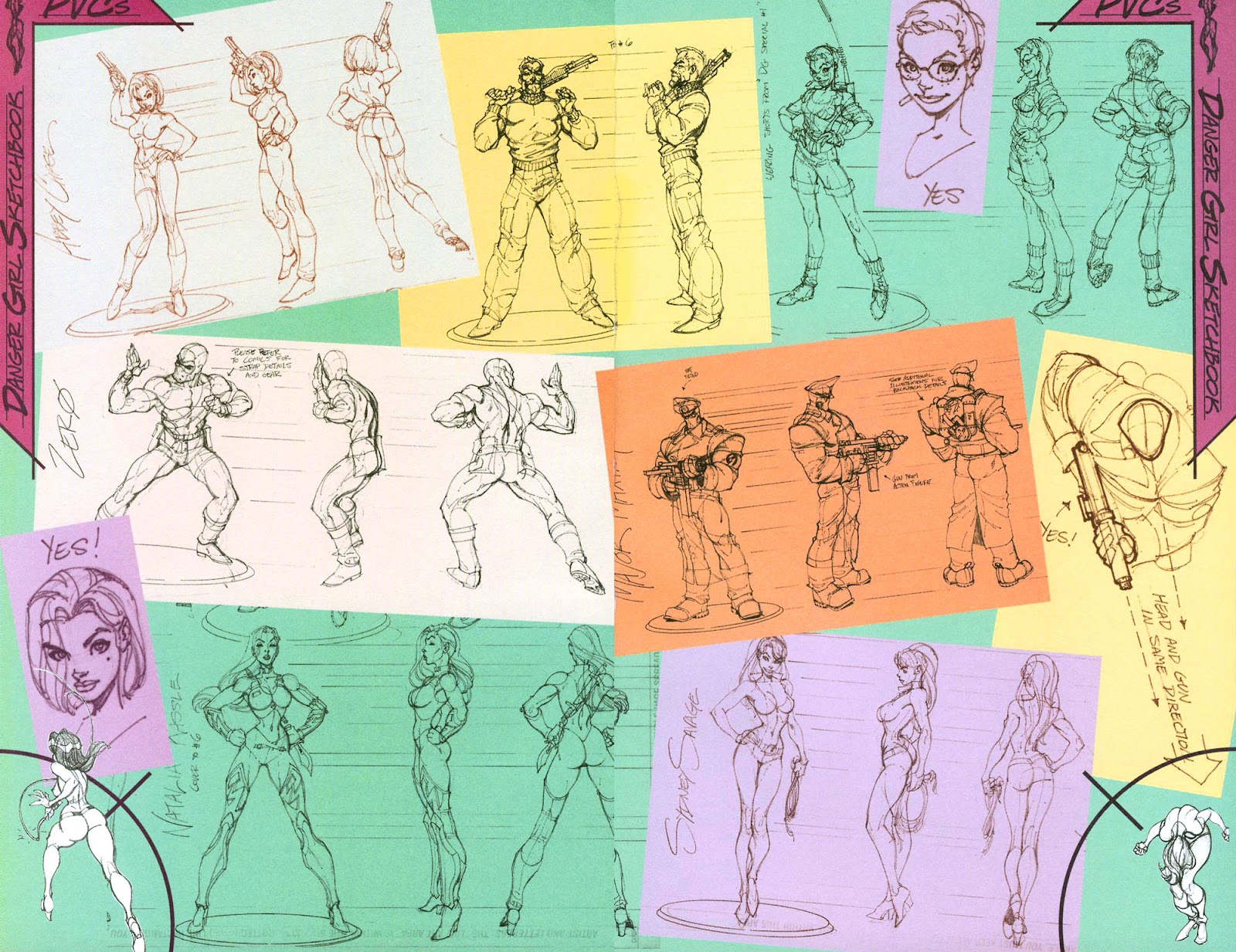 Read online J. Scott Campbell's Danger Girl Sketchbook comic - Issue # Full