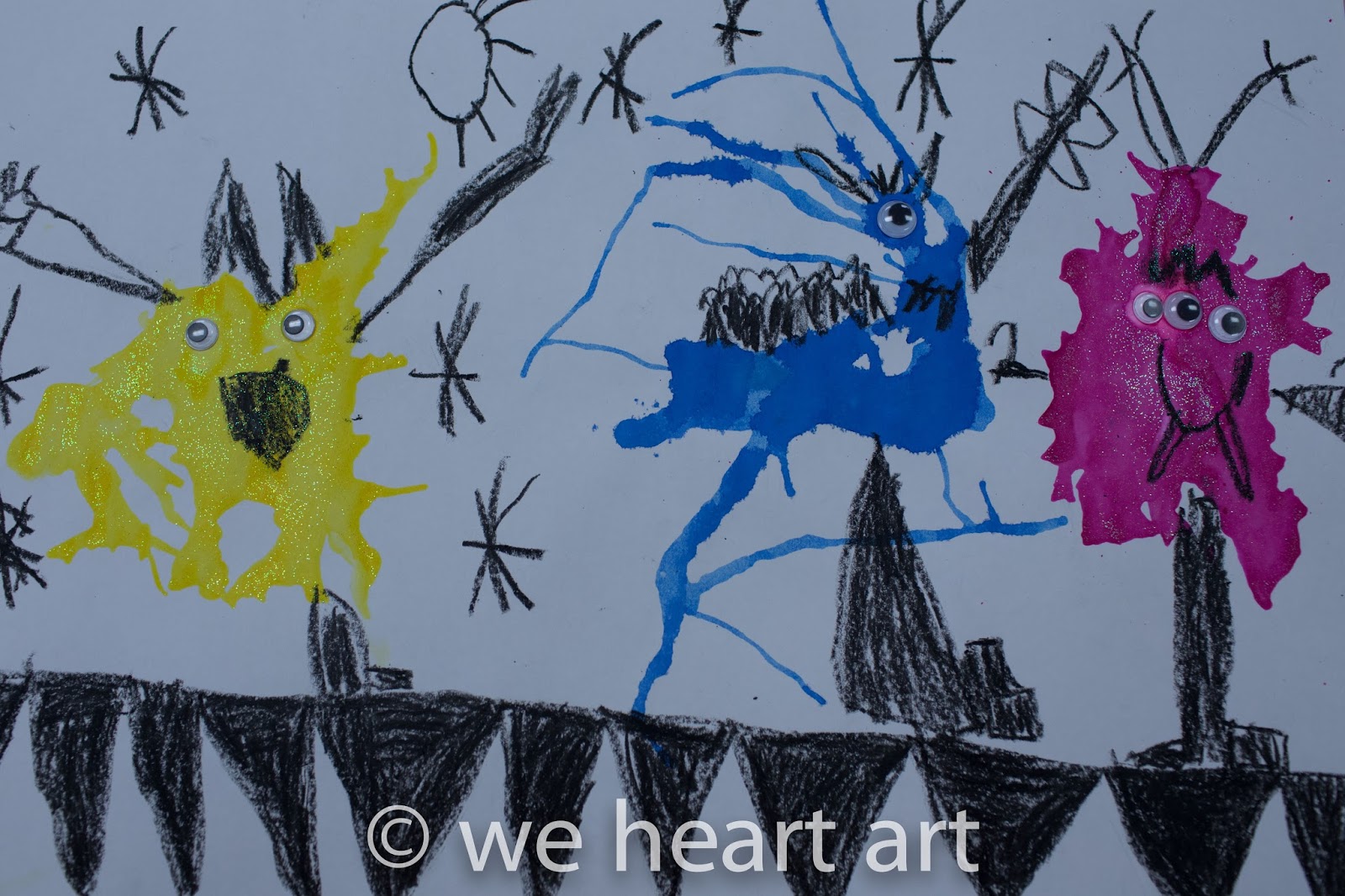 we heart art: Splat Monsters!