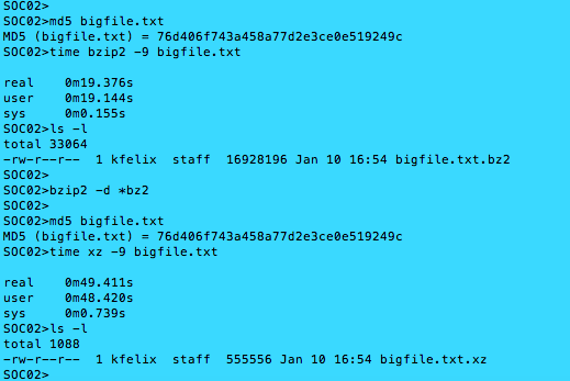 Ken Felix Security Blog: bzip2 vrs xz ( Should we be using it for day ...
