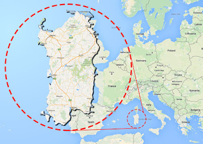 Sardinia and Surroundings: Sardinia Map