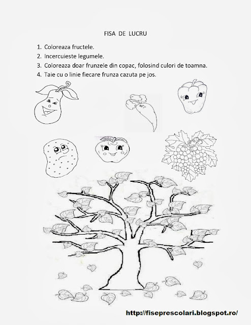 FISE de lucru pentru anotimpul Toamna - Gradinita :: Fise de lucru ...