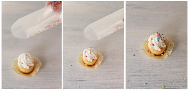 Icing Designs: Sprinkle Packet Cupcake Toppers