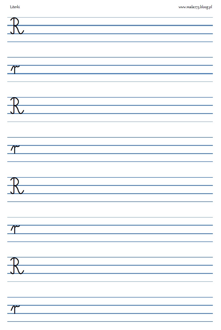 BLOG EDUKACYJNY DLA DZIECI: LITERKA R - KARTY PRACY