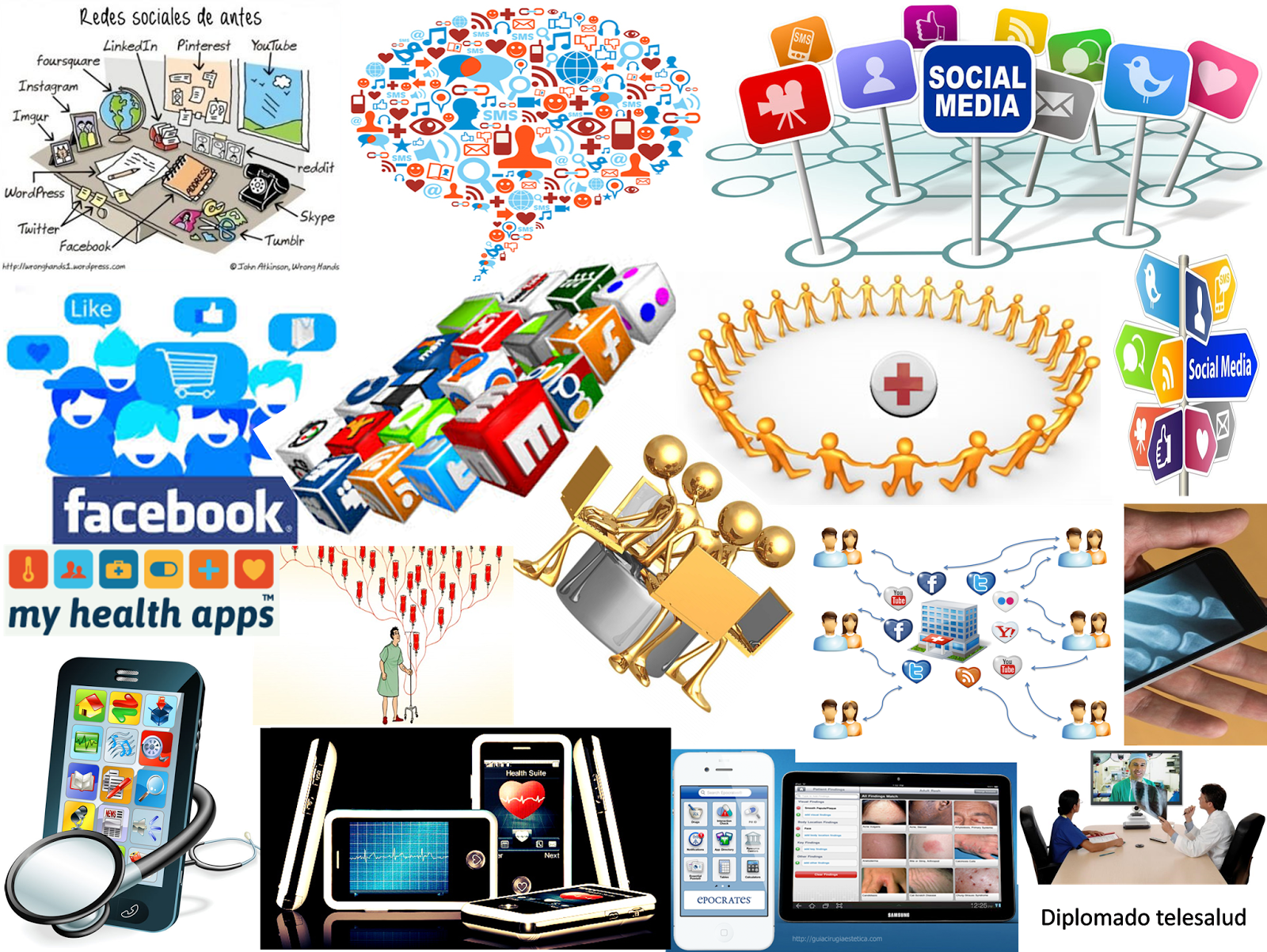 Diplomado telesalud: Actividad 5. COLLAGE REDES SOCIALES