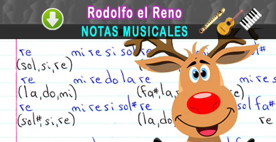 Notas Musicales: Rodolfo el Reno / Notas Musicales + Video Tutorial