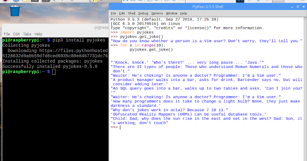 Hello Raspberry Pi: A funny python library: pyjokes