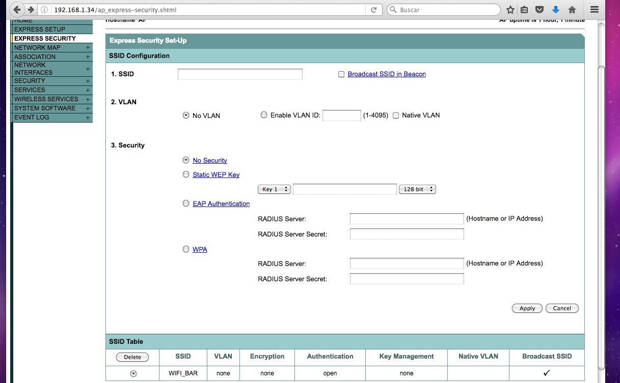 Configuración rápida de un AP Cisco 1100 – Laboratorio de seguridad ...