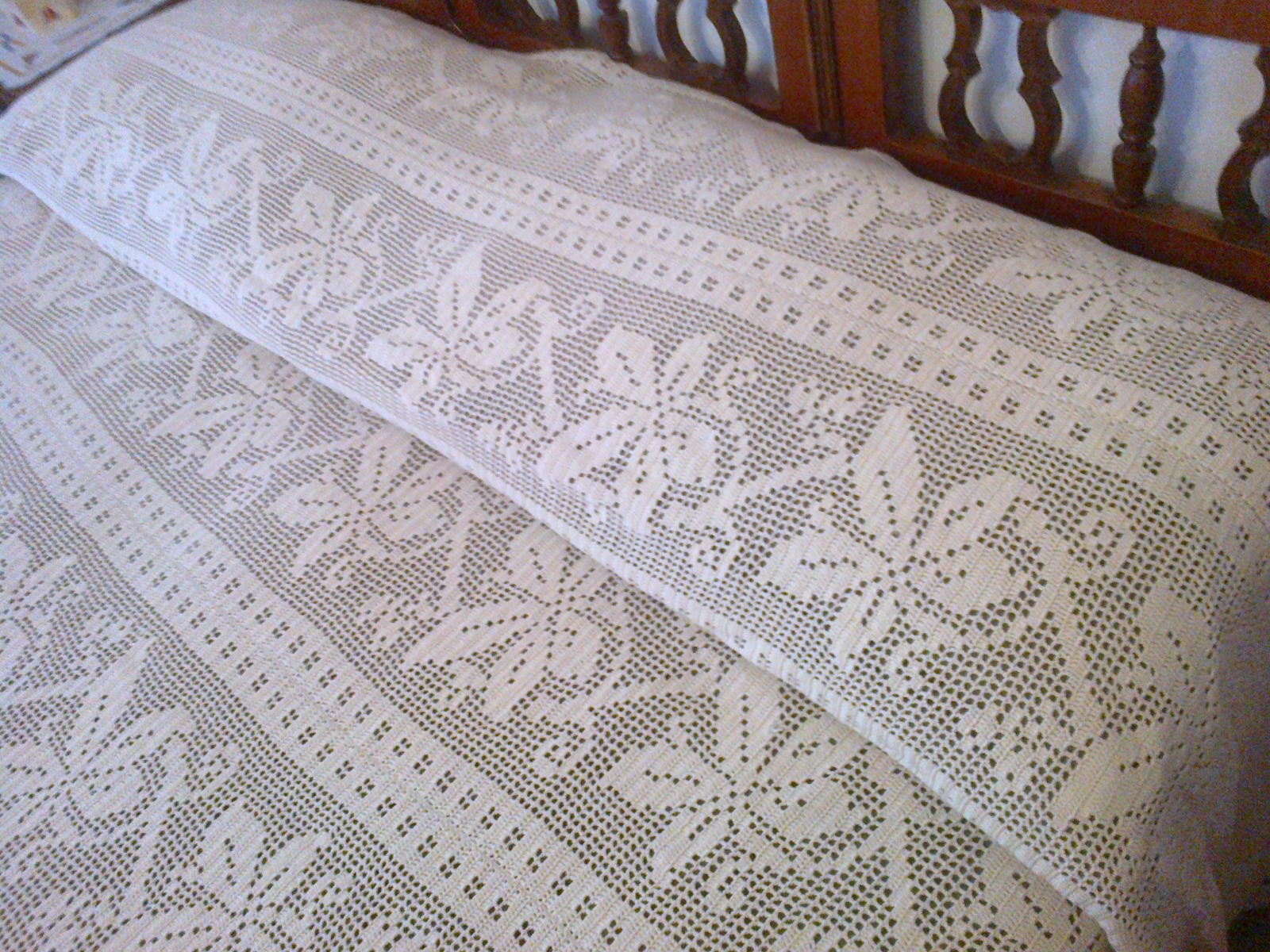 Le Creazioni di Barbara69: Copriletto Matrimoniale uncinetto filet