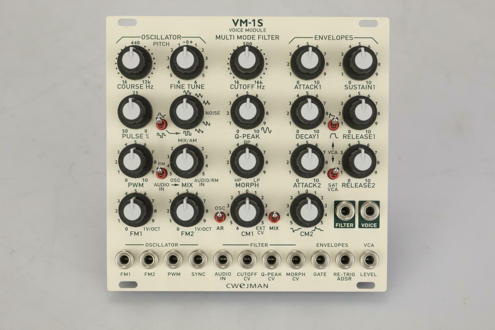 MATRIXSYNTH: Cwejman VM-1S Analog Synth Voice Eurorack Module - Cream White